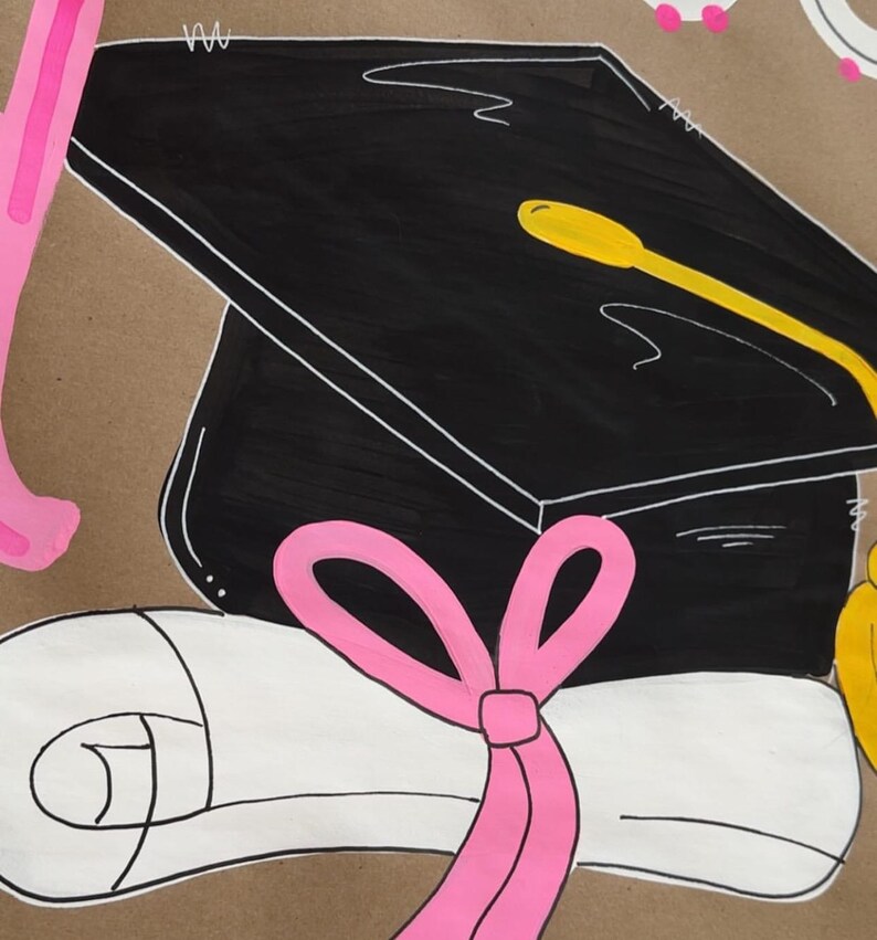 Graduation Banner | Kraft Paper Banner | Custom Banner | Hand Painted ...