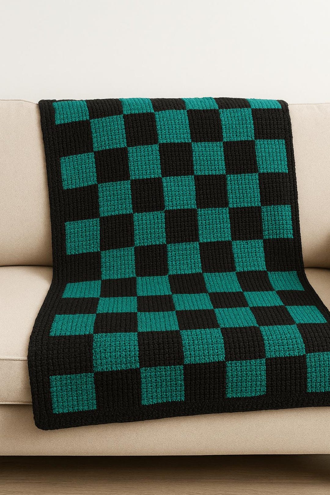 Demon Slayer Checkered Crochet Graphgan Pattern | Anime Blanket PDF ...