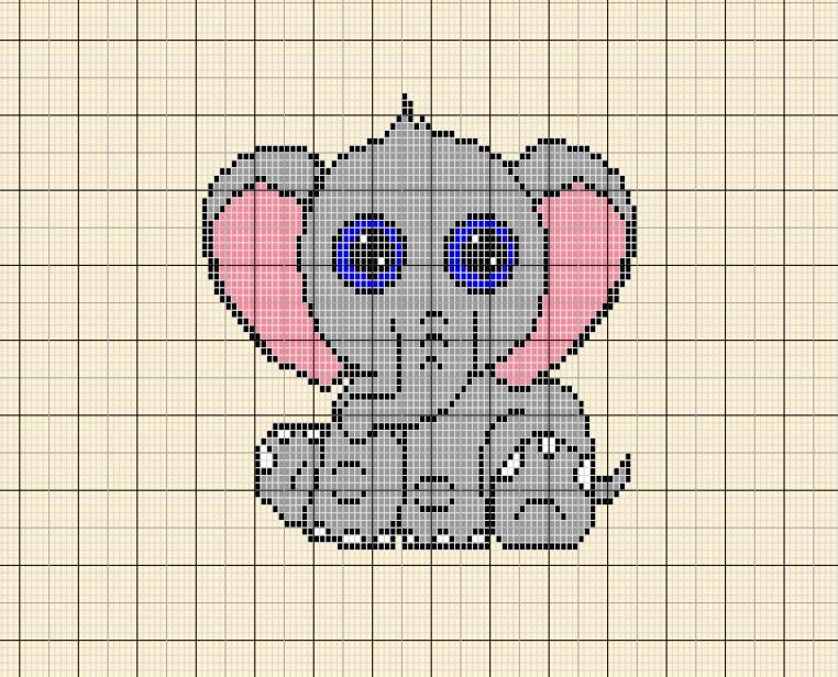 Elephant Baby Blanket Crochet Graphgan Pattern - Custom Crochet ...