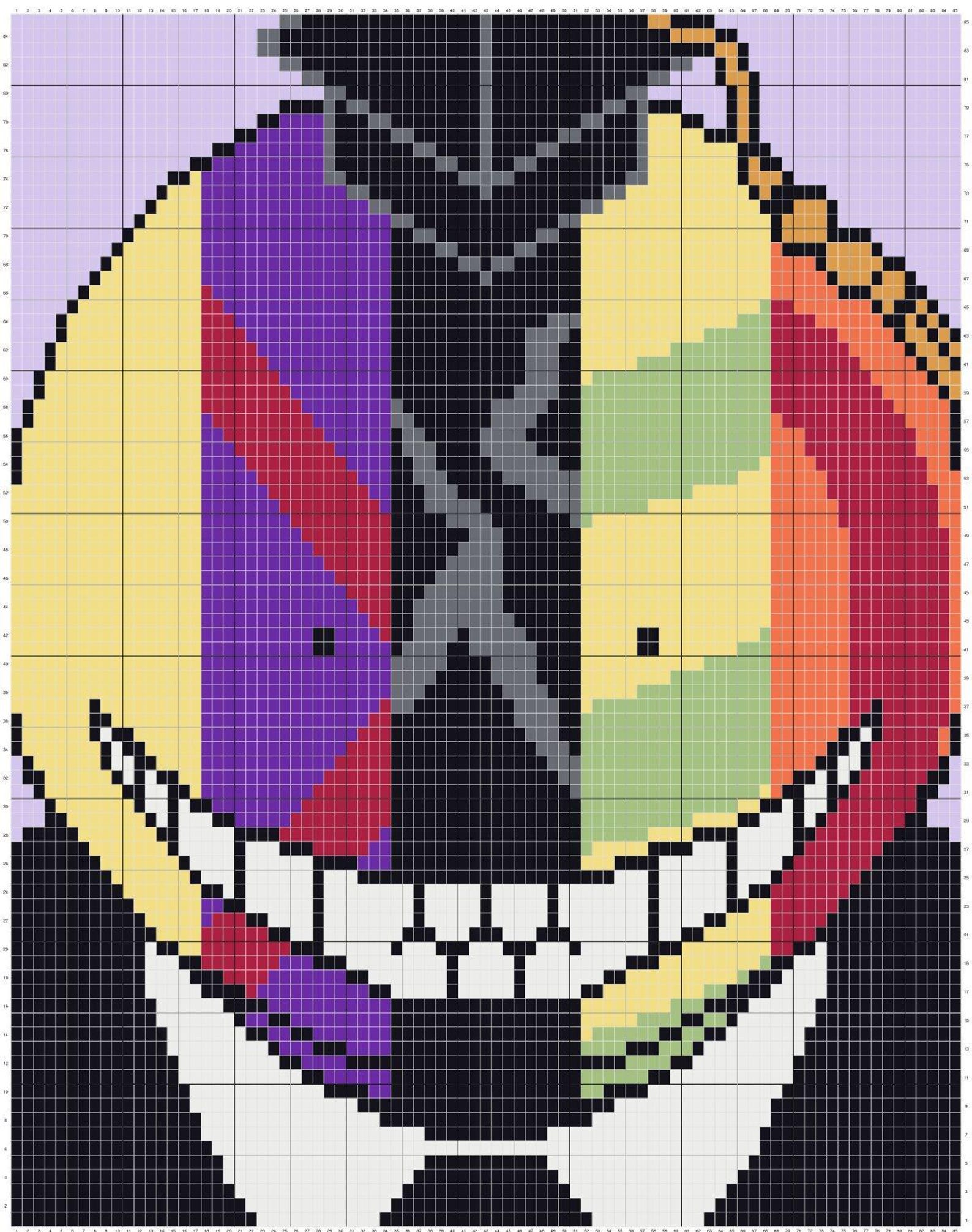 Crochet Graphgan Pattern - Rainbow Faced Octopus - Graphgan Crochet ...