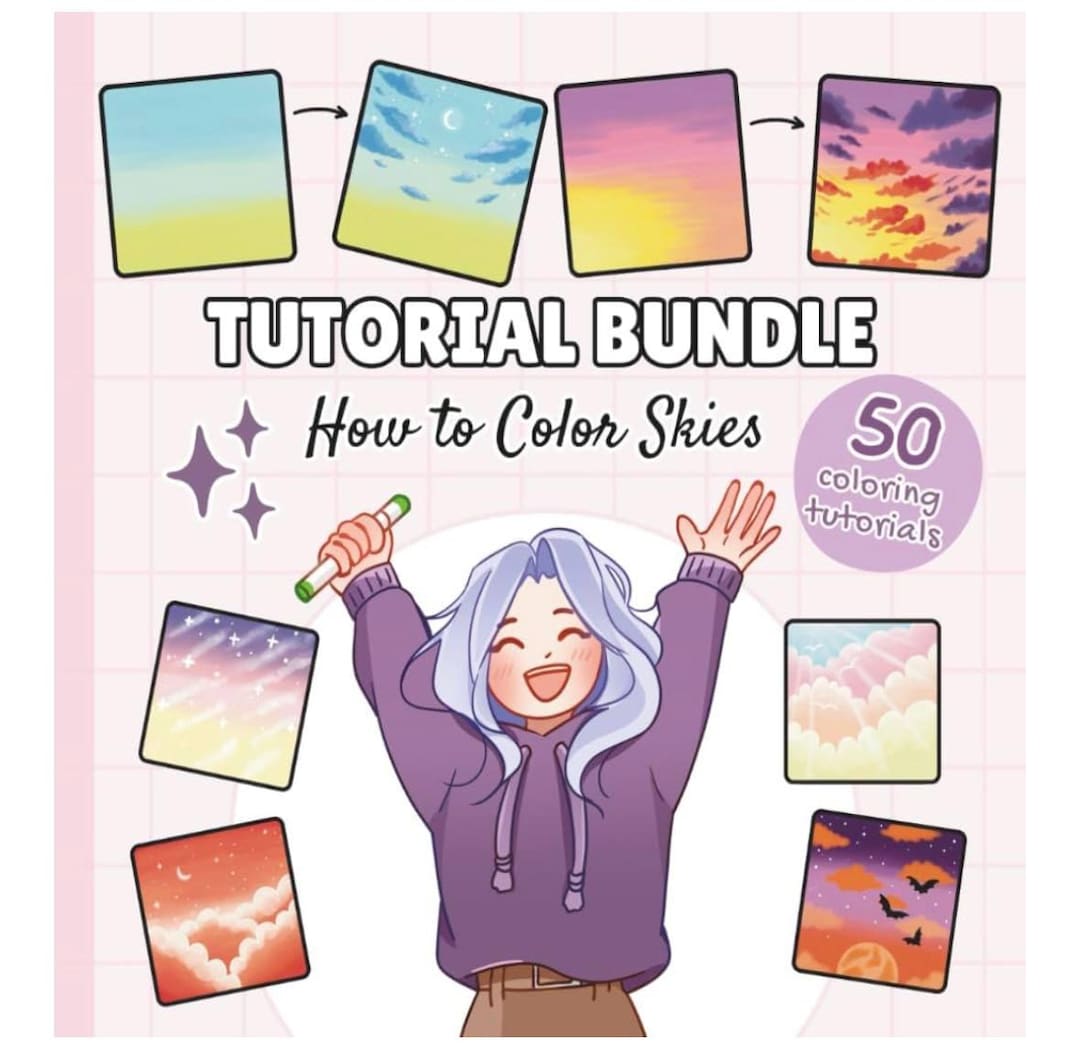 How to Color Skies Tutorial Bundle PDF | 50 Step-by-step Alcohol Marker ...