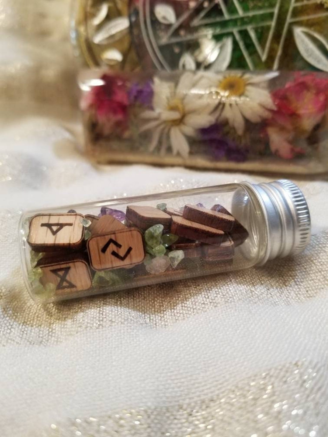 MINI Rune Set WOOD Engraved Elder Futhark Oak Ash Poplar Maple You ...
