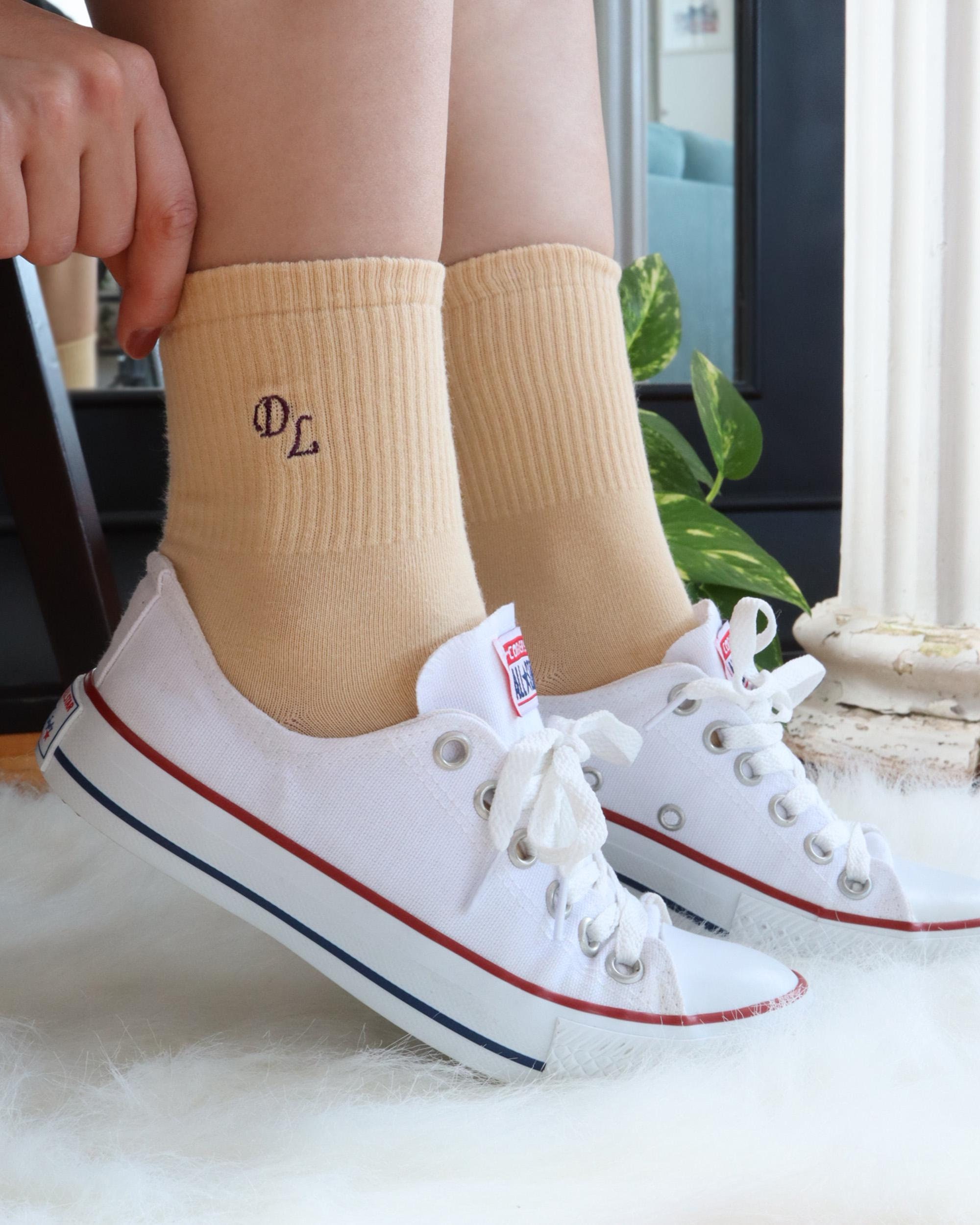 Embroidered Costum Letter Colorful Clothes, Initial Event Socks, Name ...