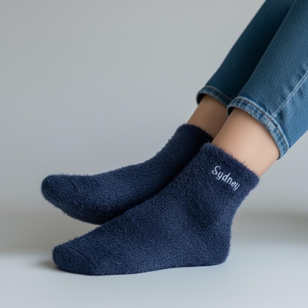Furry Fluffy Socks Personalized, Custom Name Fuzzy Fur Socks, Plush ...
