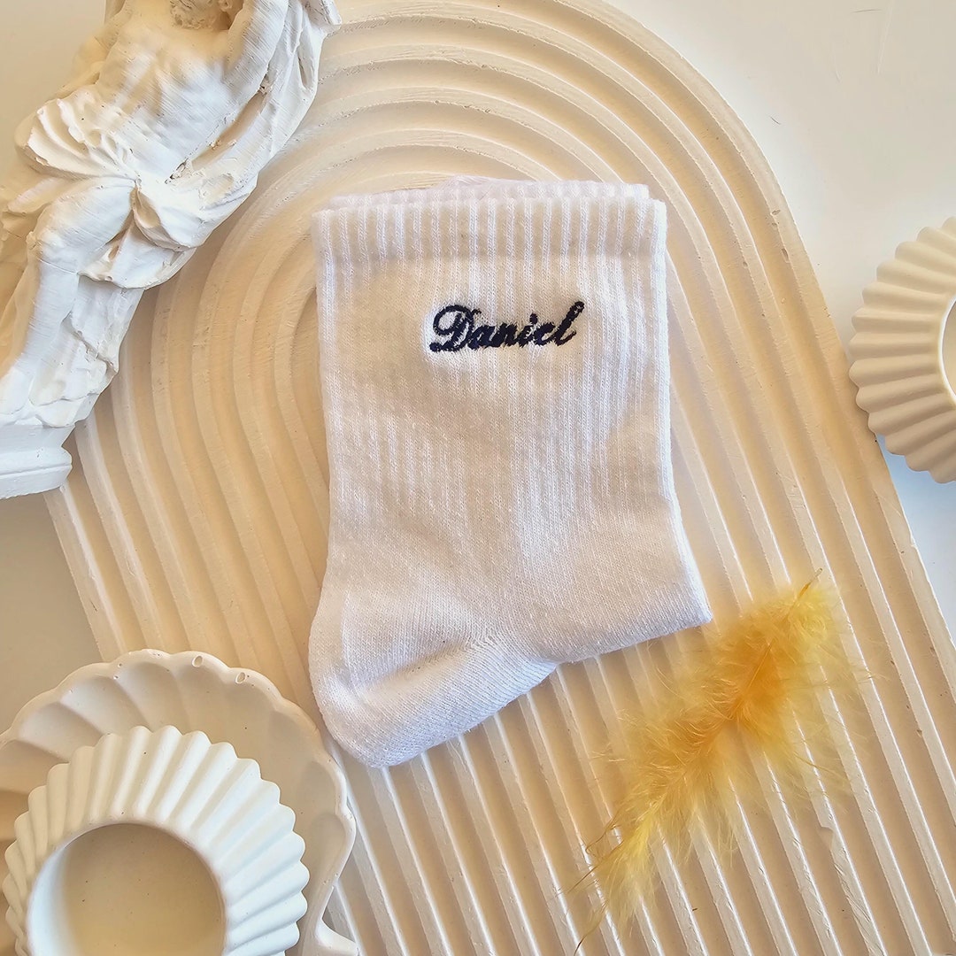 Personable Clothes, Name Socks for Lovers, Embroidered Costum Name ...