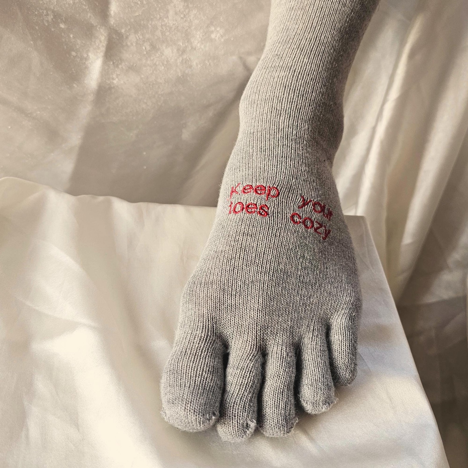 Fingered Socks, Toe Socks, Embroidered Costum Letter Socks, Personable ...