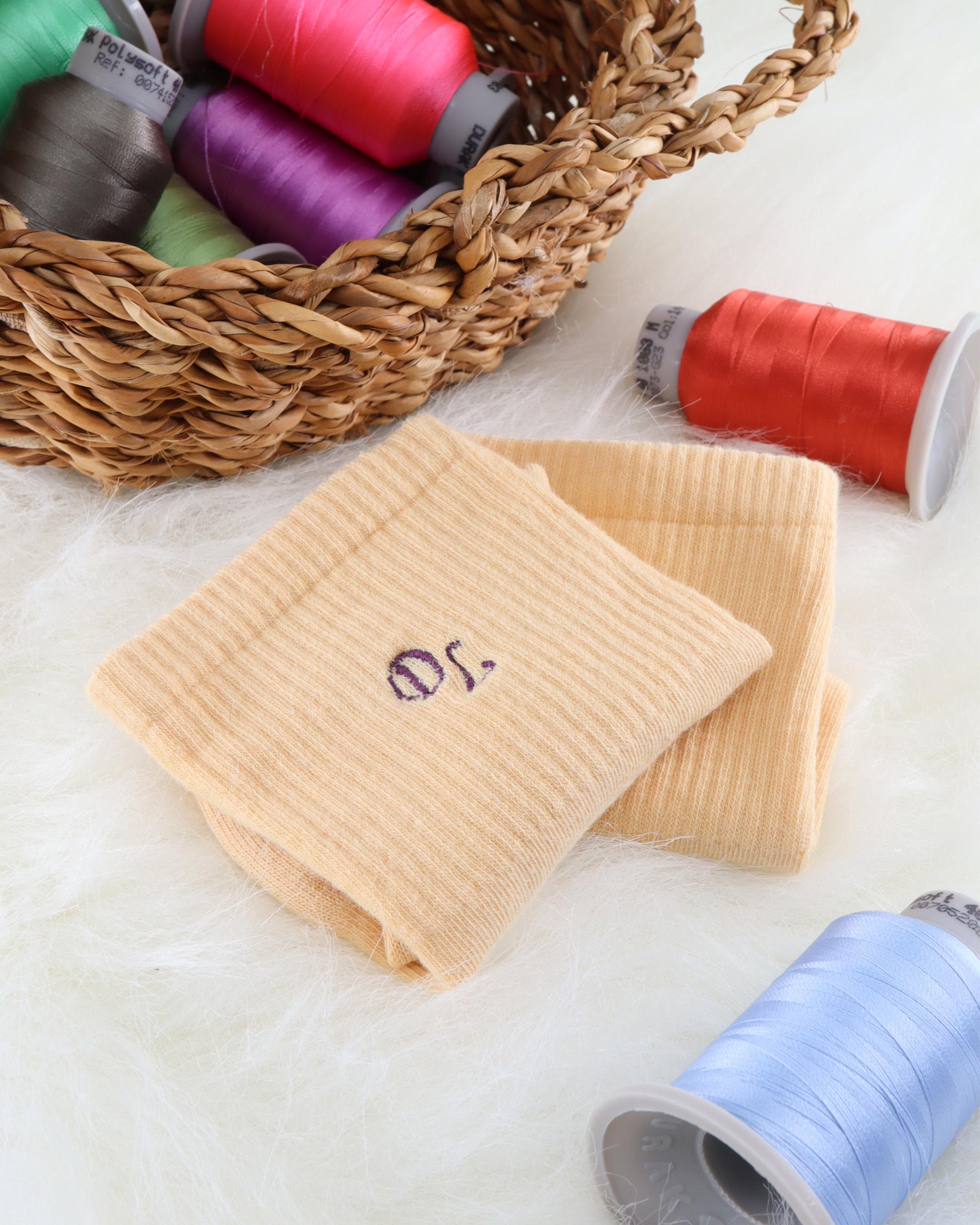 Embroidered Costum Letter Colorful Clothes, Initial Event Socks, Name ...