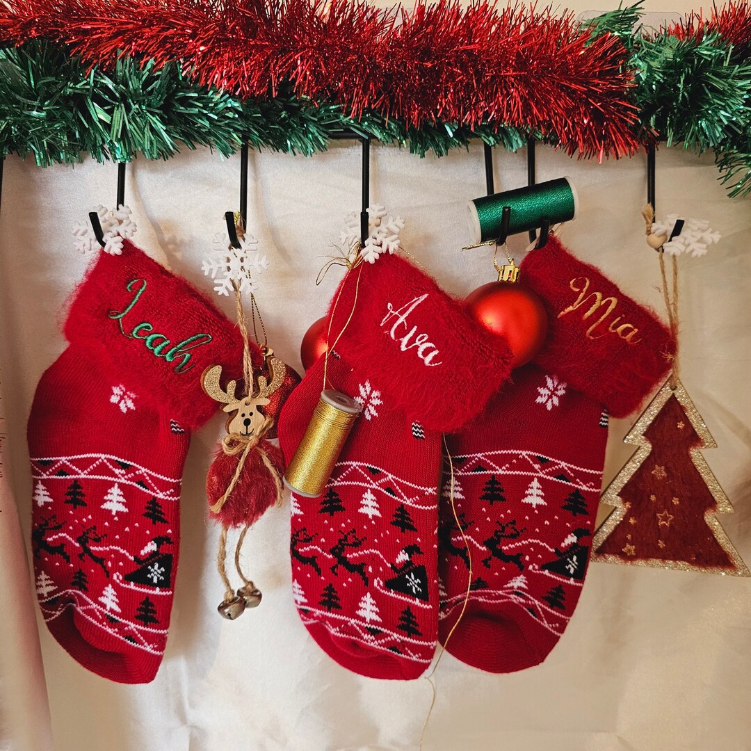 Personalized Xmas Stockings With Name, 2025 Embroidered Christmas ...