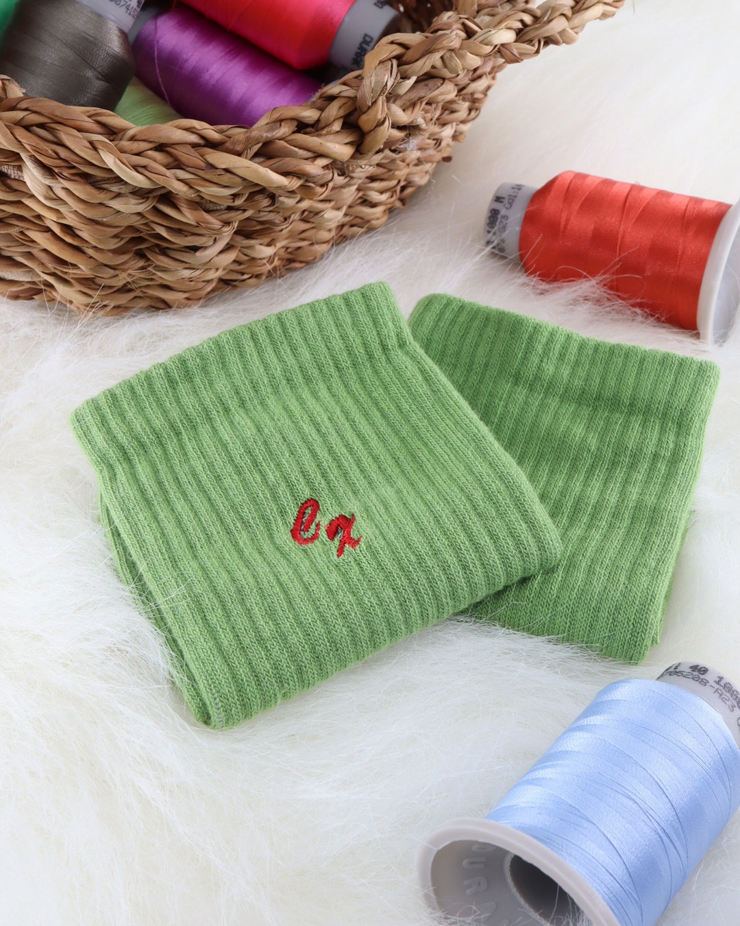 Embroidered Initial Christmas Socks: Personalized Letter Gift - Etsy UK
