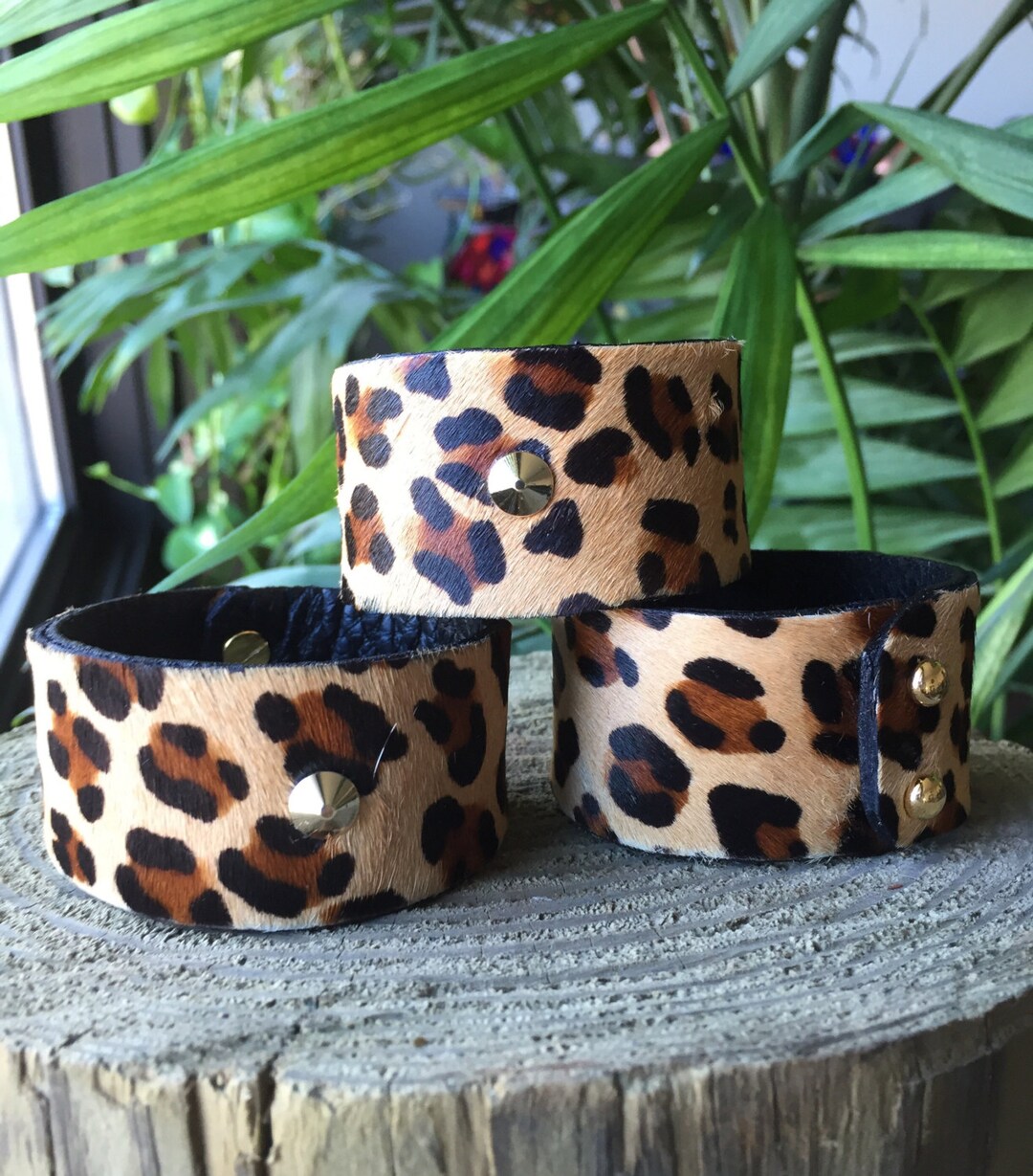 Leopard Print Cuff / Animal Print Leather Cuffs / Gift Ideas / Wild ...