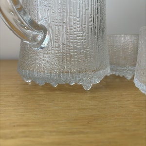 Mid Century Iittala Finland Ultima Thule Set, 50 Oz Pitcher and 6 ...