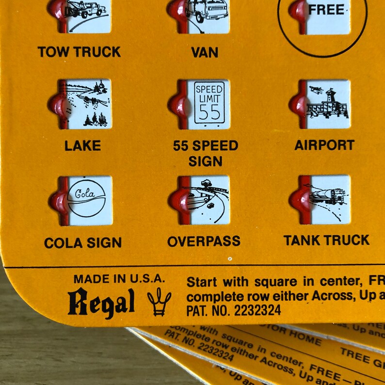 Vintage Interstate Highway Bingo Set - Etsy