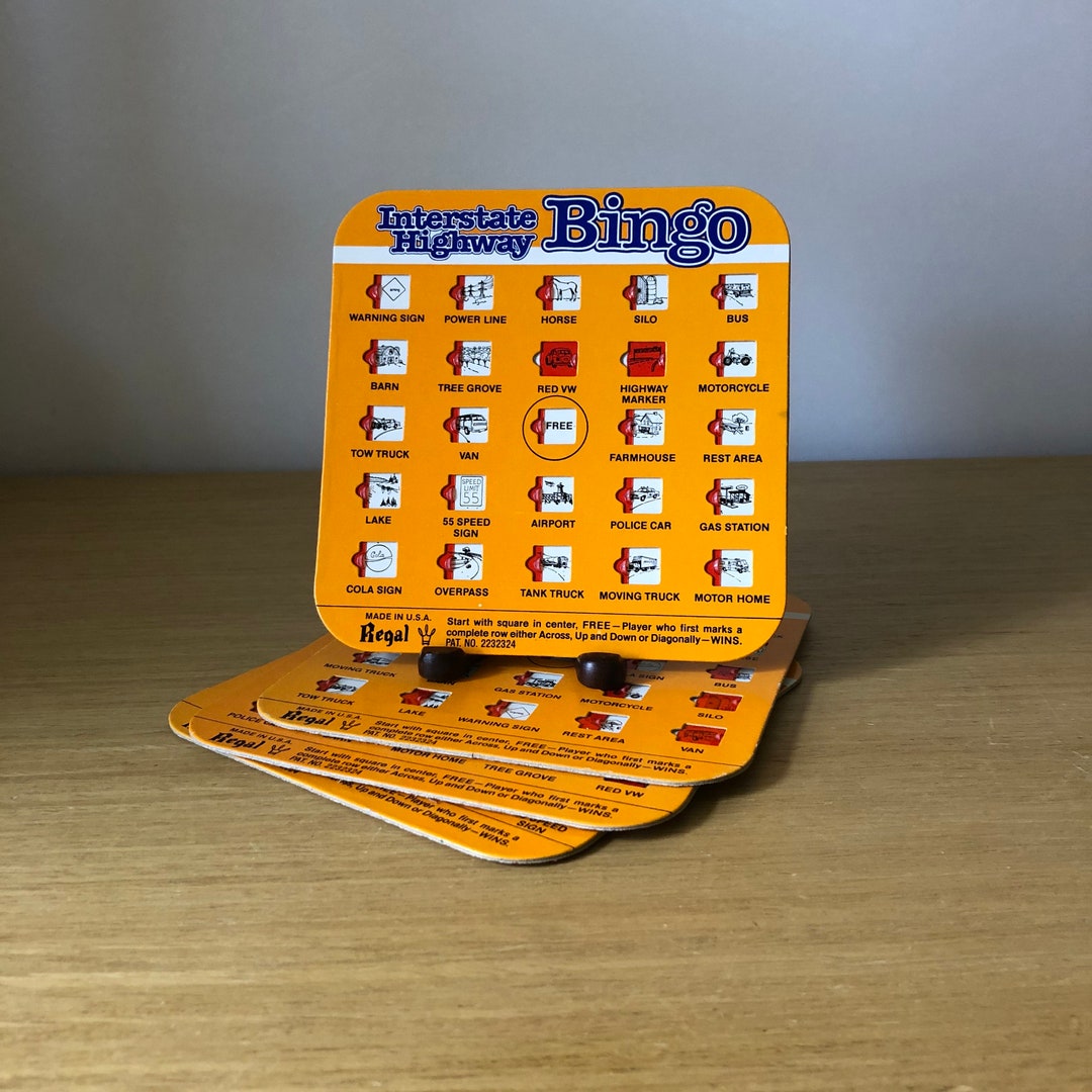 Vintage Interstate Highway Bingo Set - Etsy