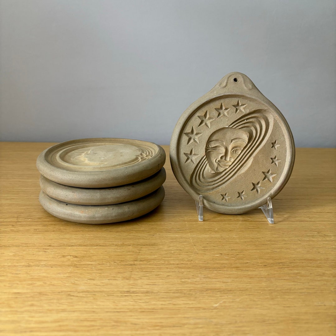 Vintage Set of Four Hartstone Pottery Cookie Molds, Wall Hangings ...