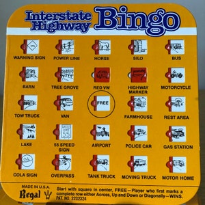Vintage Interstate Highway Bingo Set - Etsy