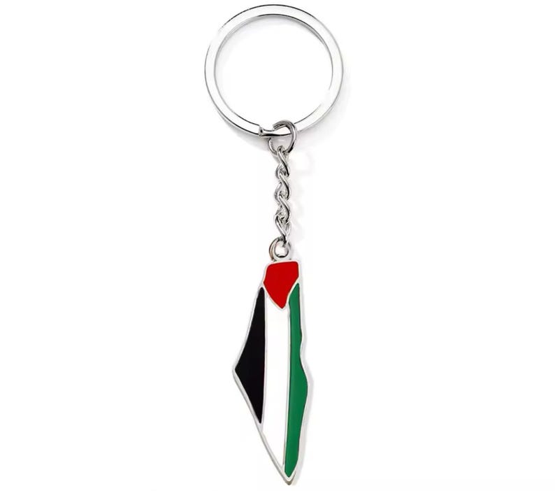 Palestine Map Flag Keychain Decorative Metal Pendant World Peace ...