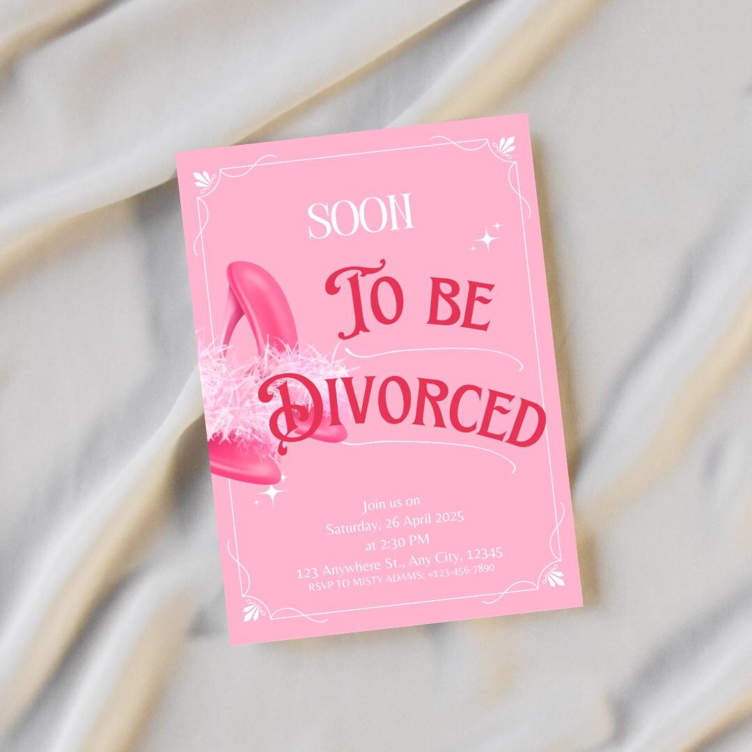 Soon to Be Divorced Party Invitation, Divorce Celebration, Breakup Bash ...