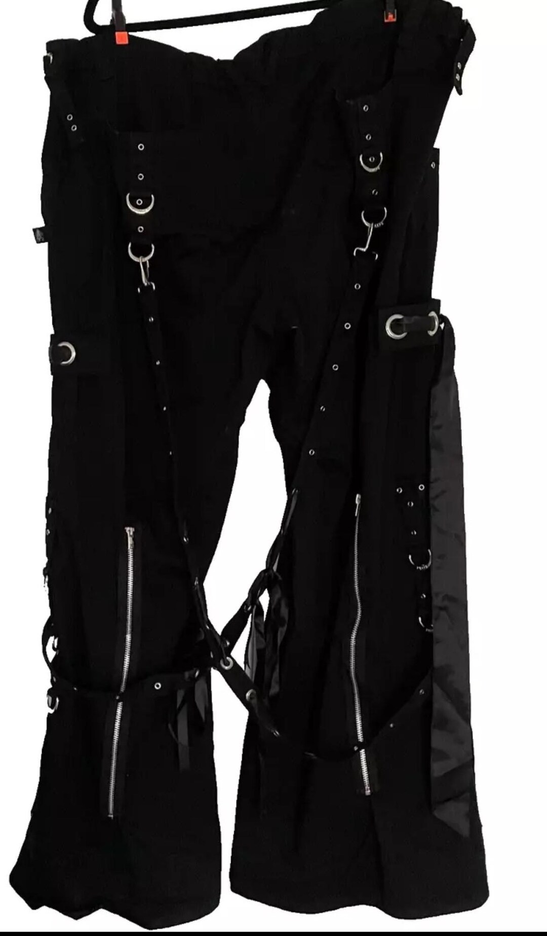 Vintage Tripp NYC Wide Leg Goth Rave Pants, D-ring & Streamer Detail ...