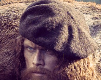 Outlander Scottish Tam Bonnet Hand Knit Felted Highlands | Etsy