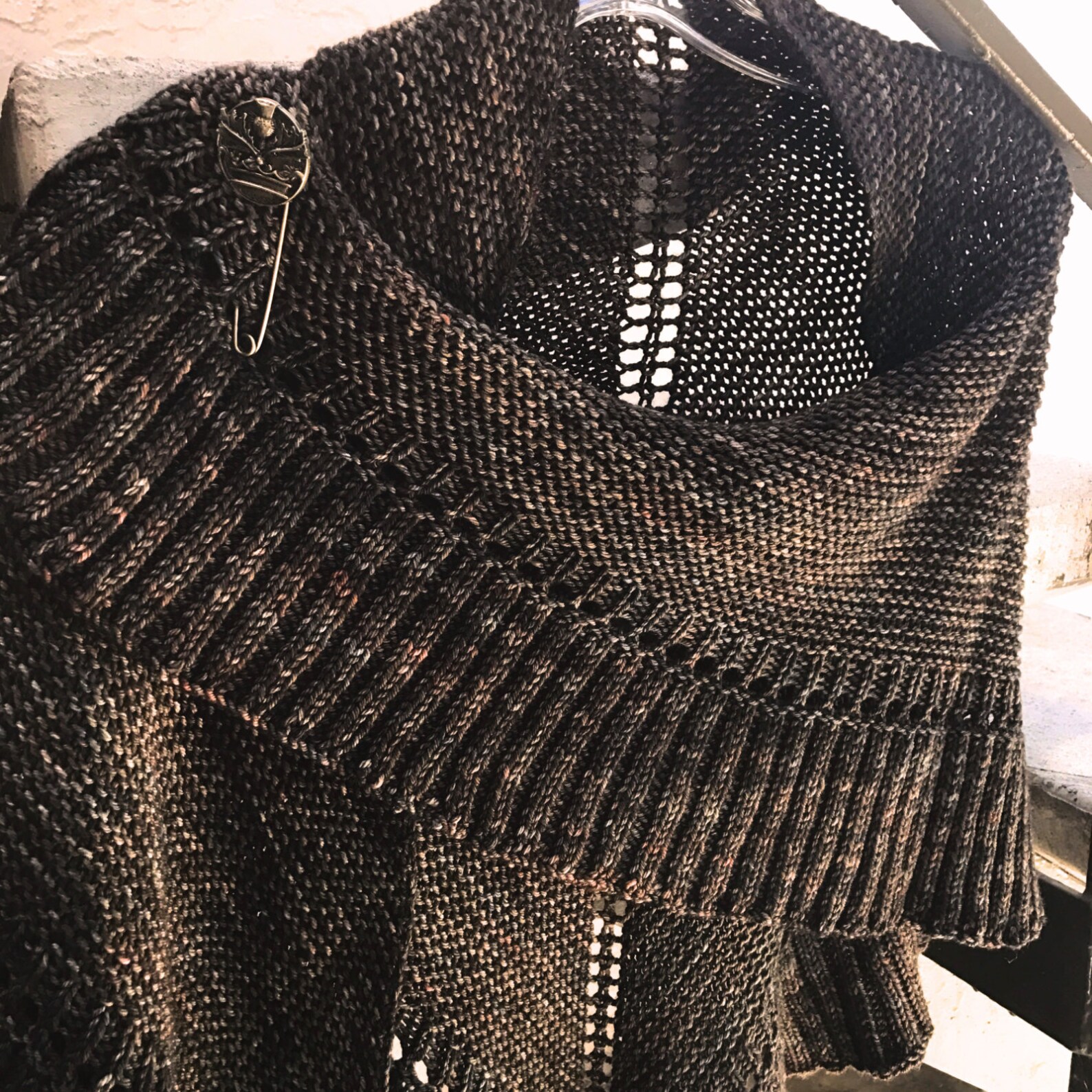 Lallybroch Shawl Custom Hand Knit Ruffle Triangle Shawl 4 | Etsy