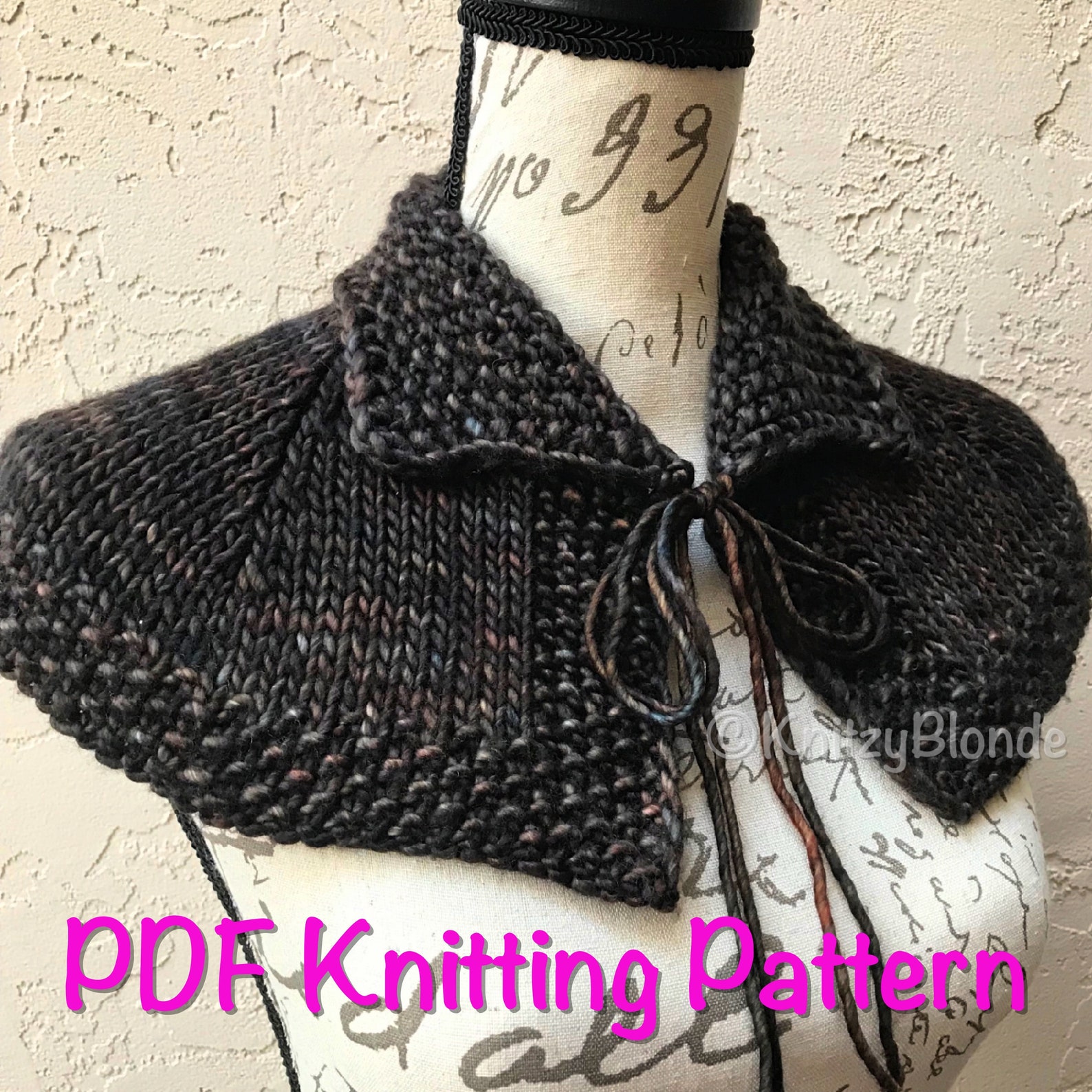 Claire's Outlander Capelet Knitting Pattern, Shoulder Wrap (PDF Pattern ...