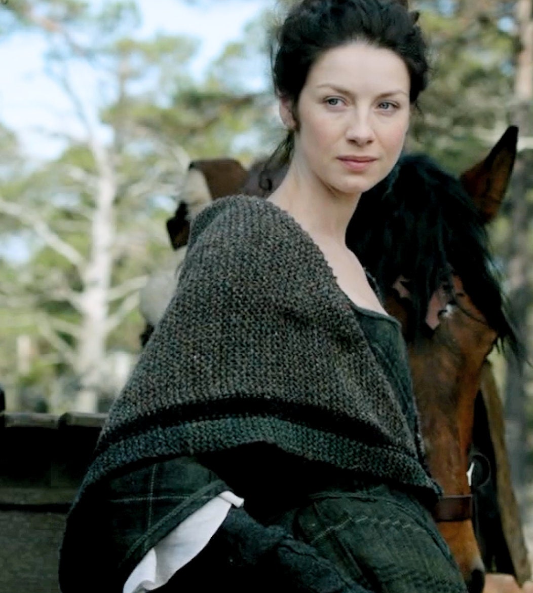 Rent Shawl, Outlander Claire Fraser, Triangle Tweed Highlands Wool ...