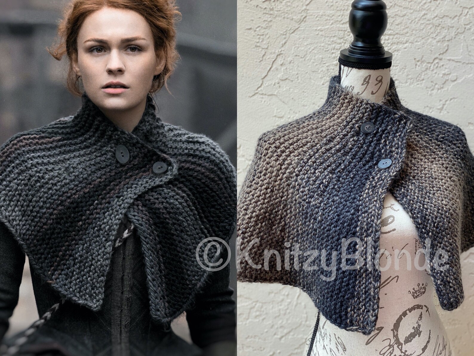 Outlander Brianna's Capelet Season 4 Cape Custom Knit in | Etsy