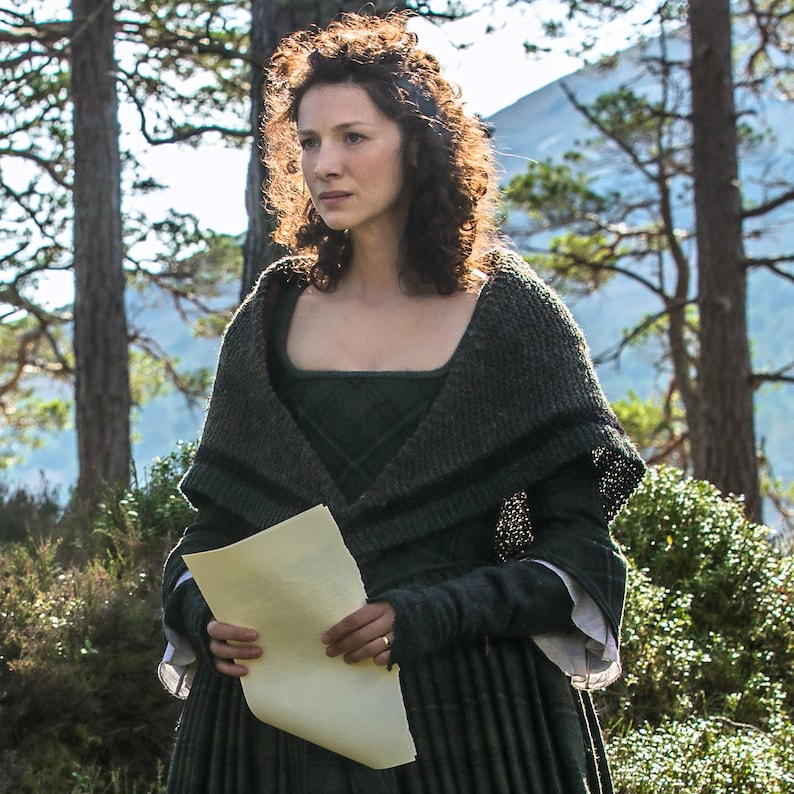 Outlander Shawl, Rent Shawl, Claire Fraser, Triangle Tweed Highlands ...