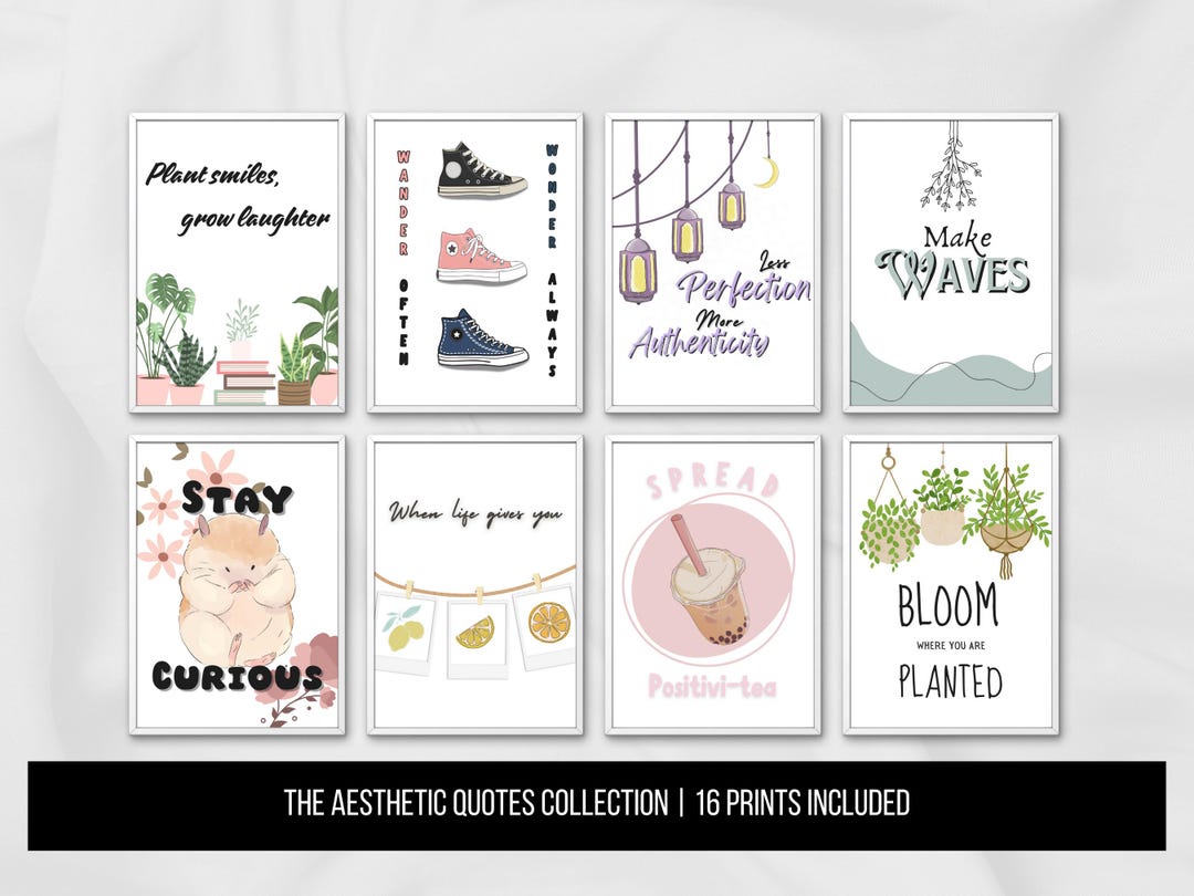 Relatable Posters Motivational Wall Art Cute Girly Decor Inspirational ...