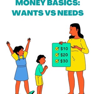 Money for Kids : Wants Vs Needs - Etsy