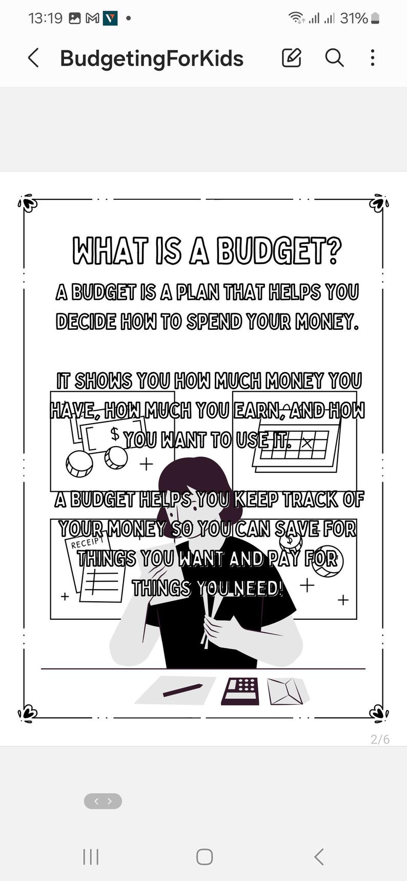 Budgeting for Kids - Etsy