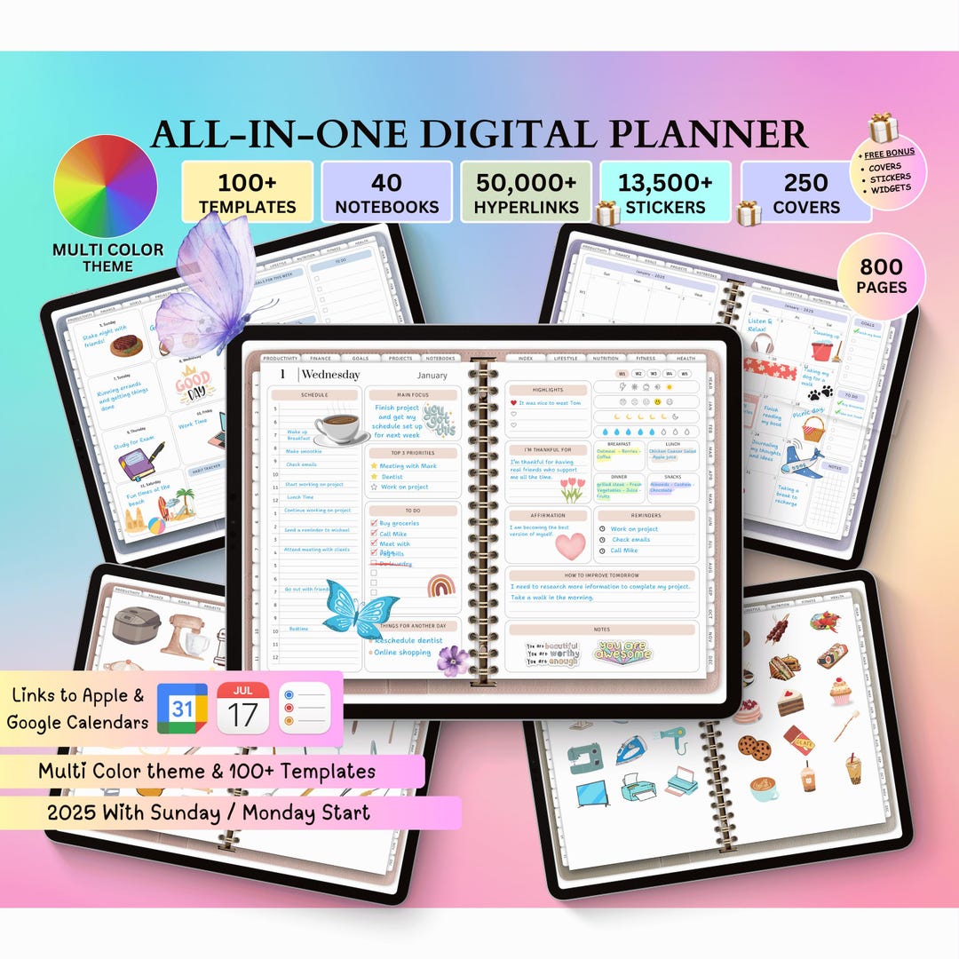 Digital Planner 2025 Dated Digital Planners Goodnotes Planner iPad ...