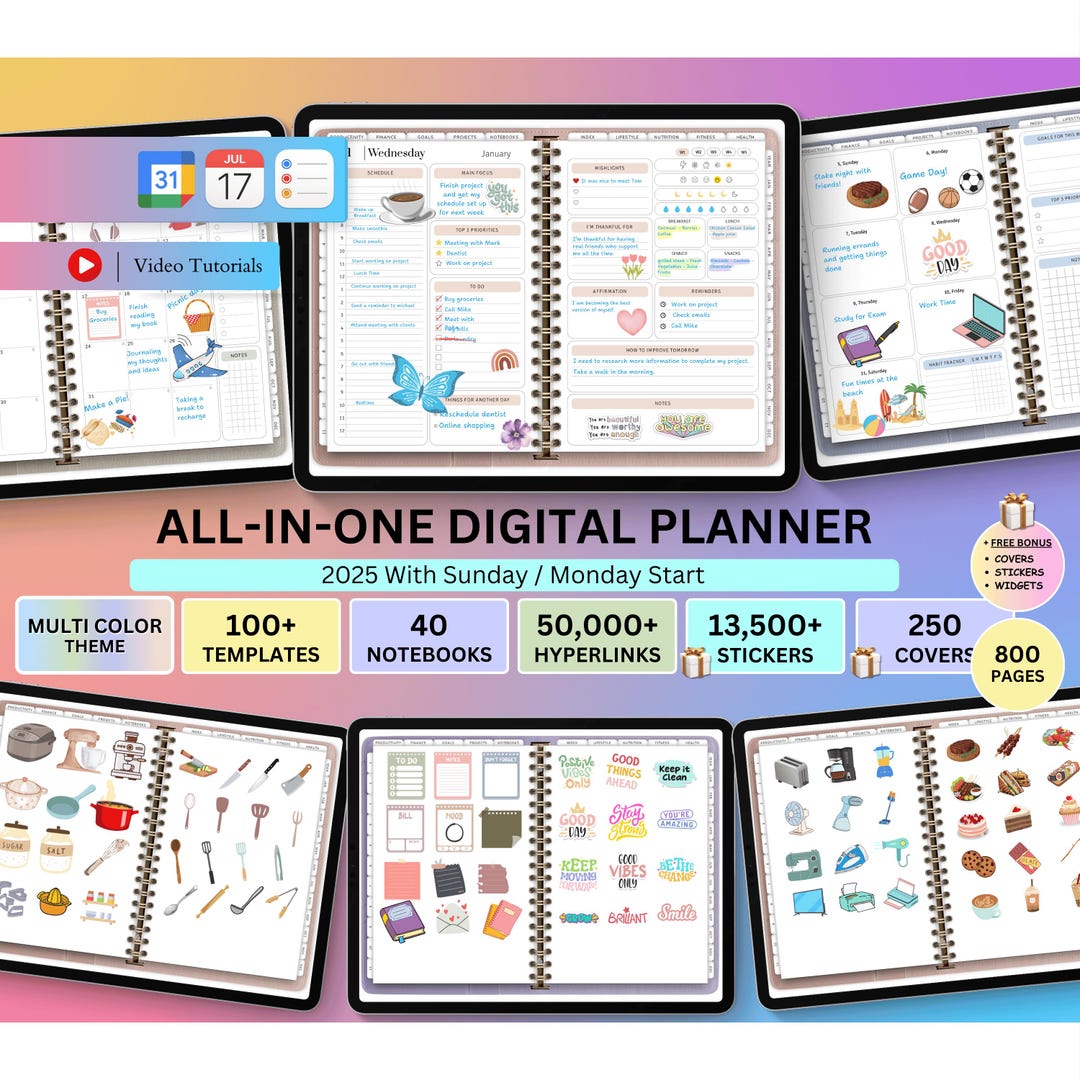 Digital Planner 2025 Dated Digital Planners Goodnotes Planner iPad ...