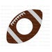 Football Circle Monogram Frame SVG Vector DXF Design File for | Etsy