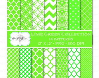 Blue Digital Paper Collection Chevron Quatrefoil Damask | Etsy