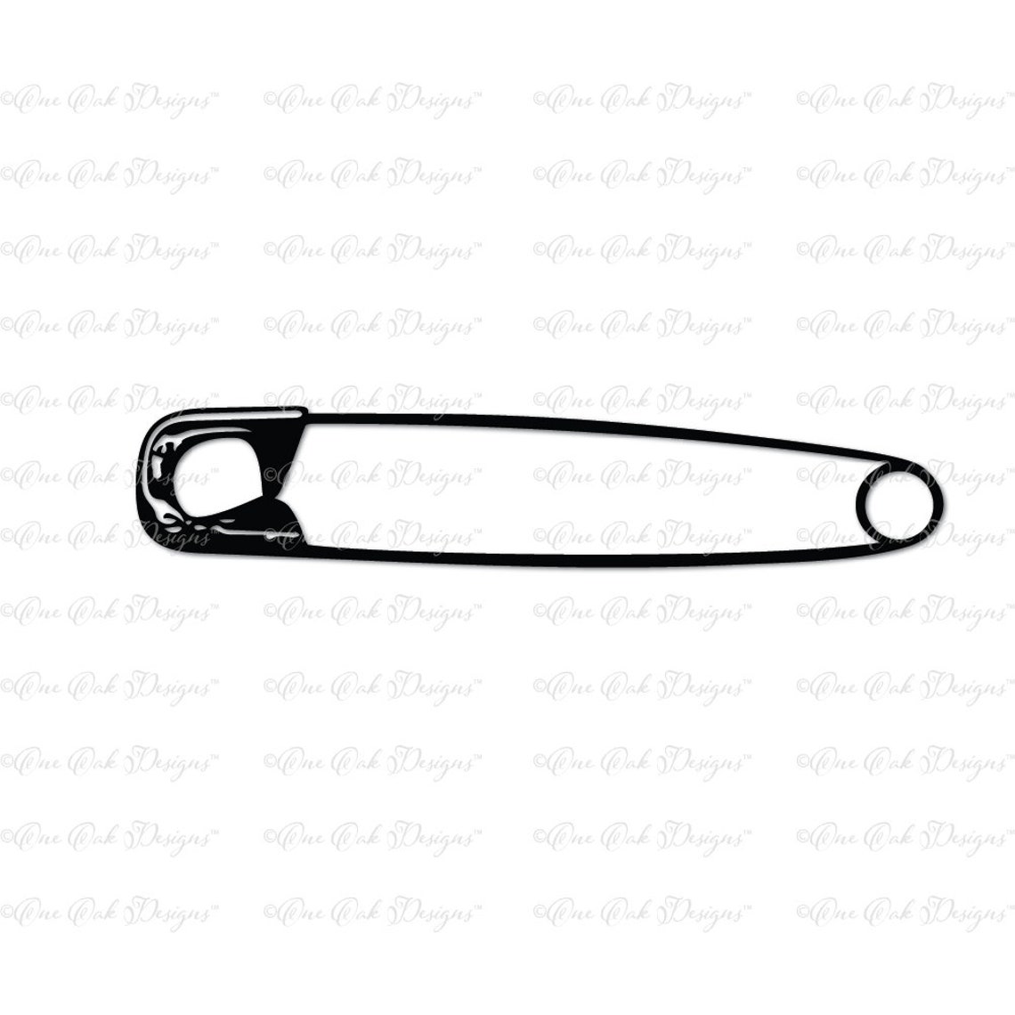 Safety Pin SVG DXF PNG Cut File for Cameo, Cricut & Other Electronic ...