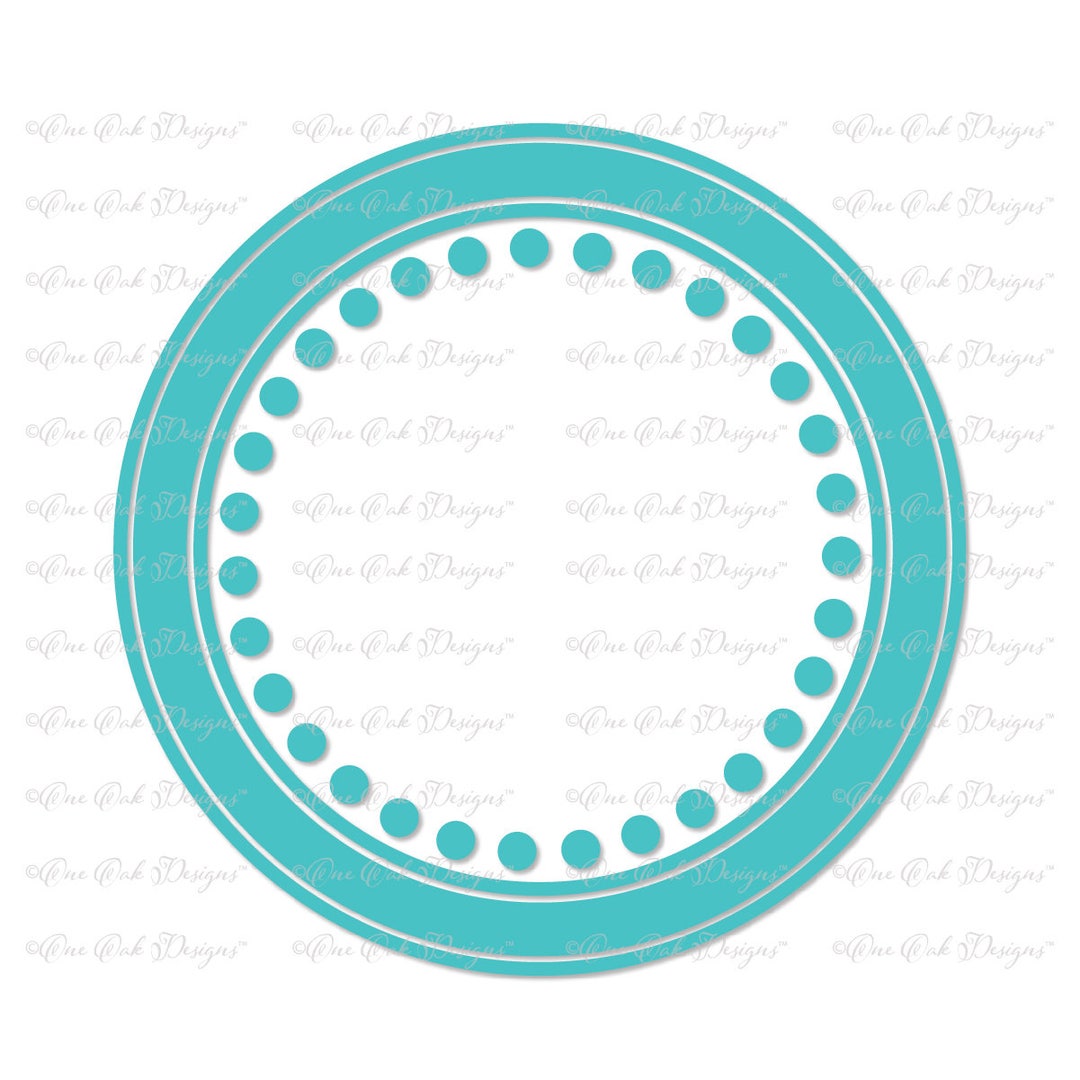 Circle Dot Monogram Frame SVG File Svg / Dxf / Pdf / Png / Jpg for ...