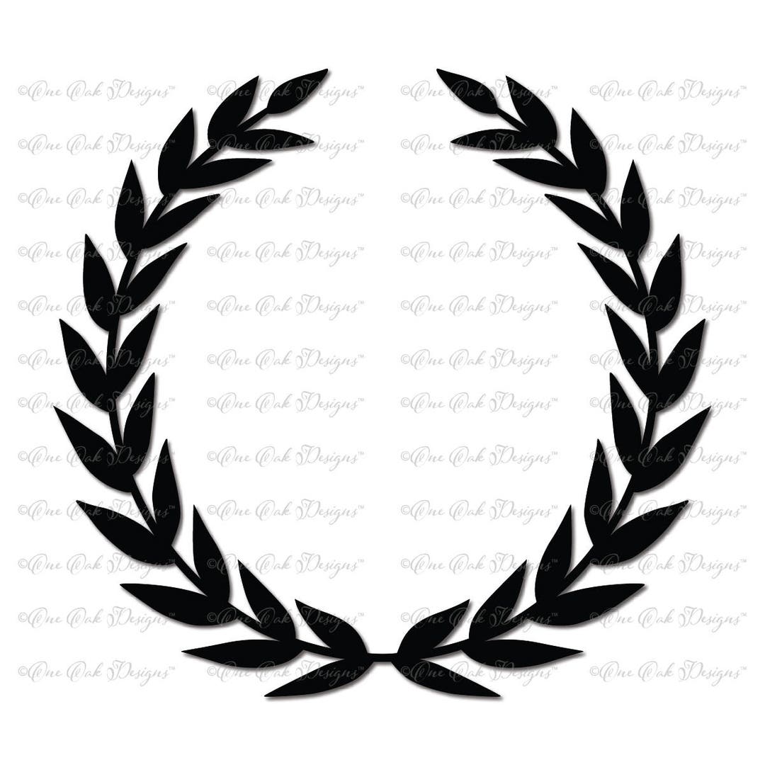 Laurel Leaf Wreath SVG DXF PNG Digital File - Etsy
