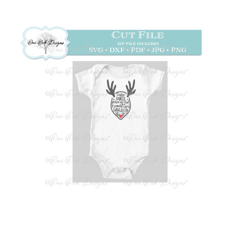 Reindeer SVG File PDF / Dxf / Jpg / Png / Reindeer Names Small - Etsy ...