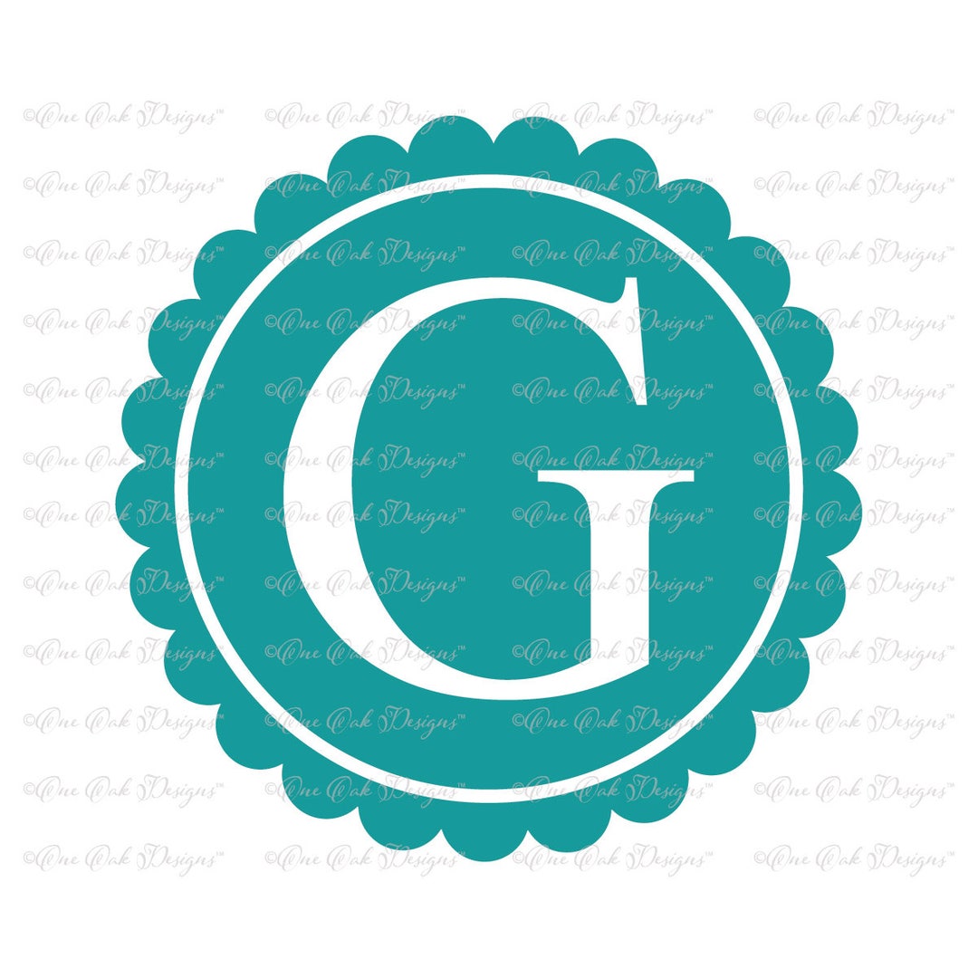 Scallop Monogram Alphabet Letter G SVG File Svg / Dxf / Pdf / Png / Jpg ...