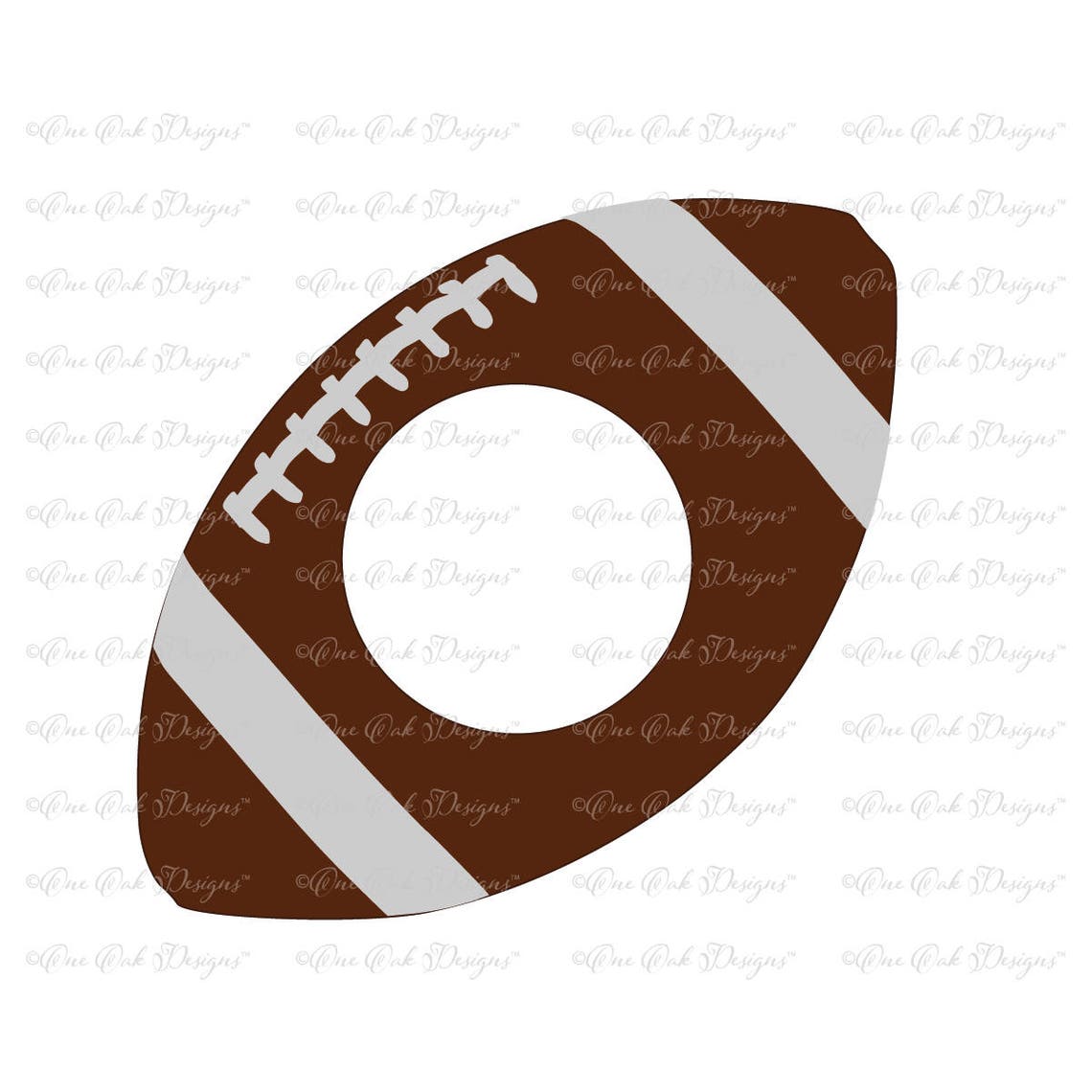 Football Circle Monogram Frame SVG Vector DXF Design File for - Etsy