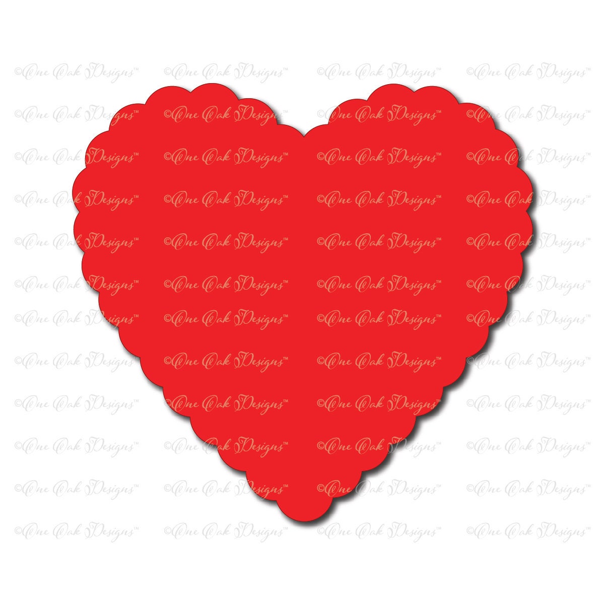 Scallop Heart Valentine SVG file svg / dxf / png / pdf / jpg | Etsy