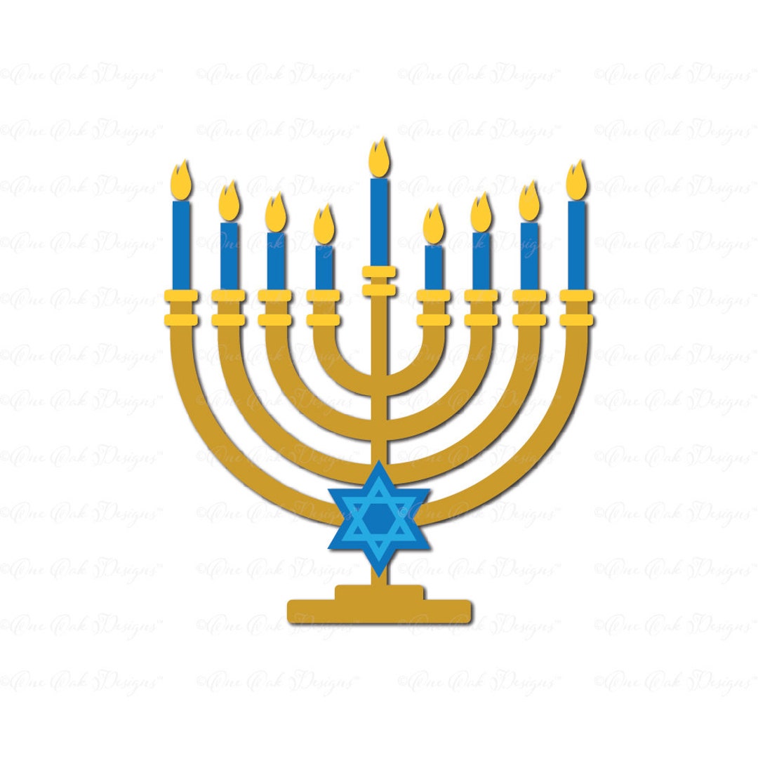 Menorah SVG DXF PNG Cut File for Cameo Cricut & Other Electronic ...