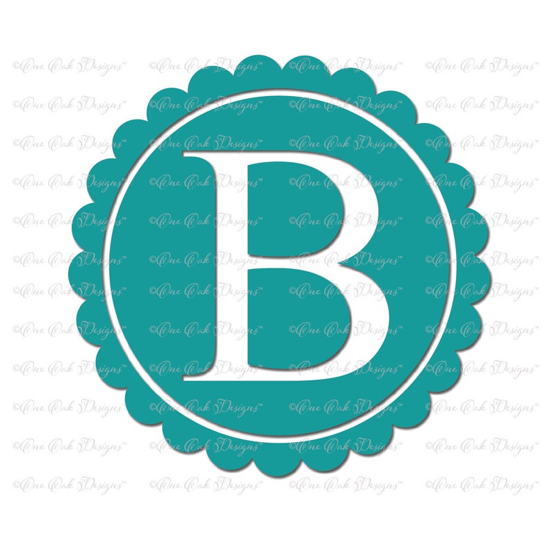 Scallop Monogram Alphabet Letter B SVG File Svg / Dxf / Pdf / - Etsy