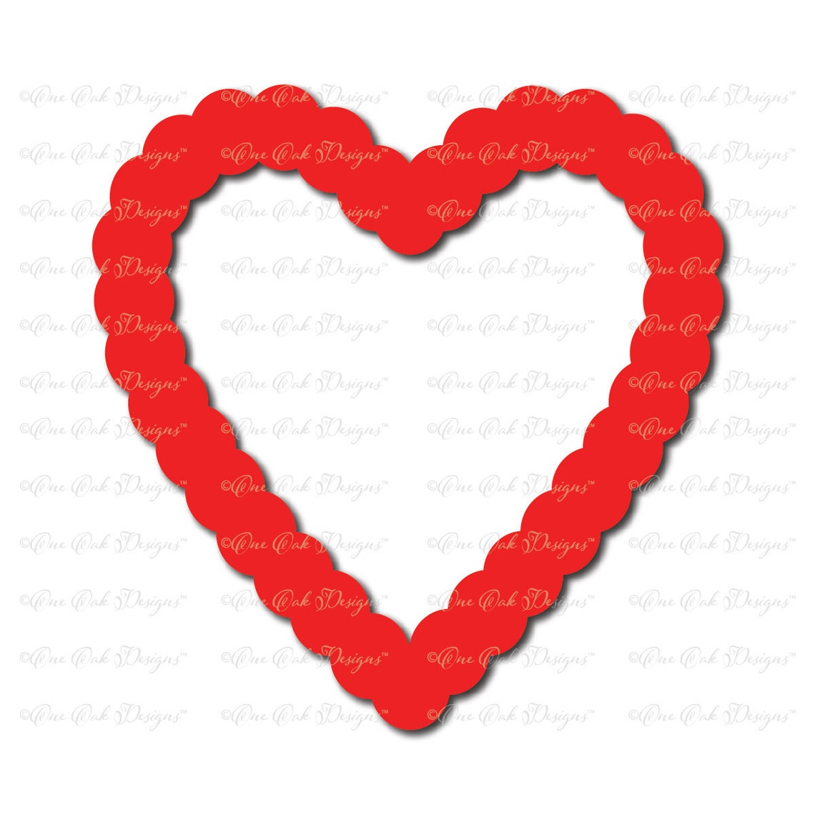 Scallop Heart Frame Valentine SVG File Svg / Dxf / Png / Pdf / - Etsy