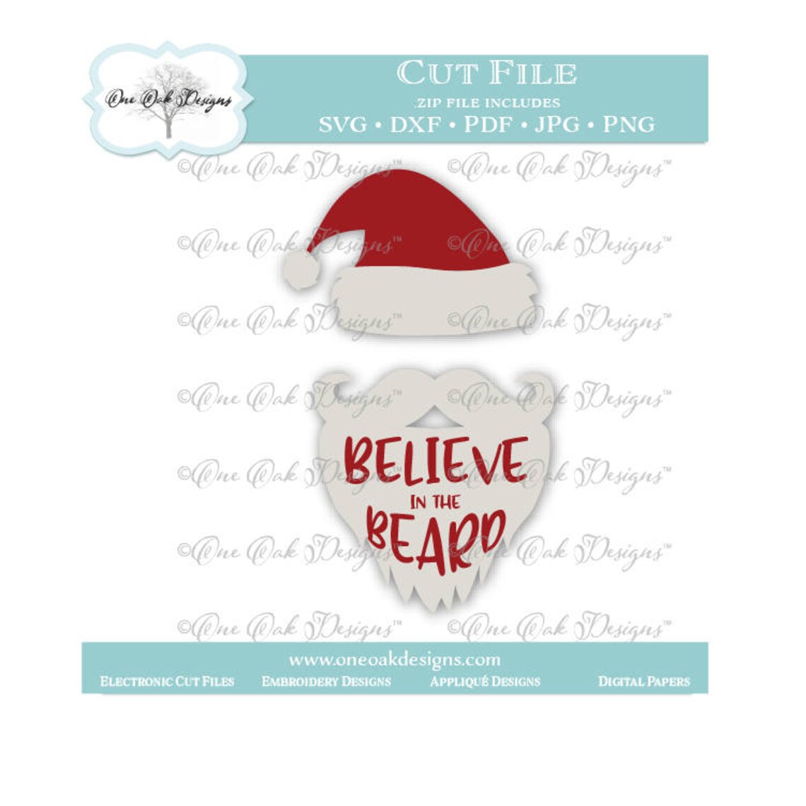 Santa Beard SVG File / PDF / Dxf / Jpg / Png Believe in the - Etsy