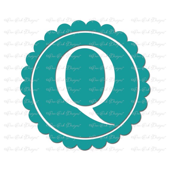 Scallop Monogram Alphabet Letter A SVG File Svg / Dxf / Pdf / | Etsy Canada