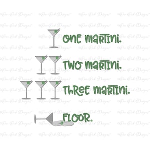 One Martini - Funny Drinking Saying SVG DXF PNG for Cameo Cricut ...