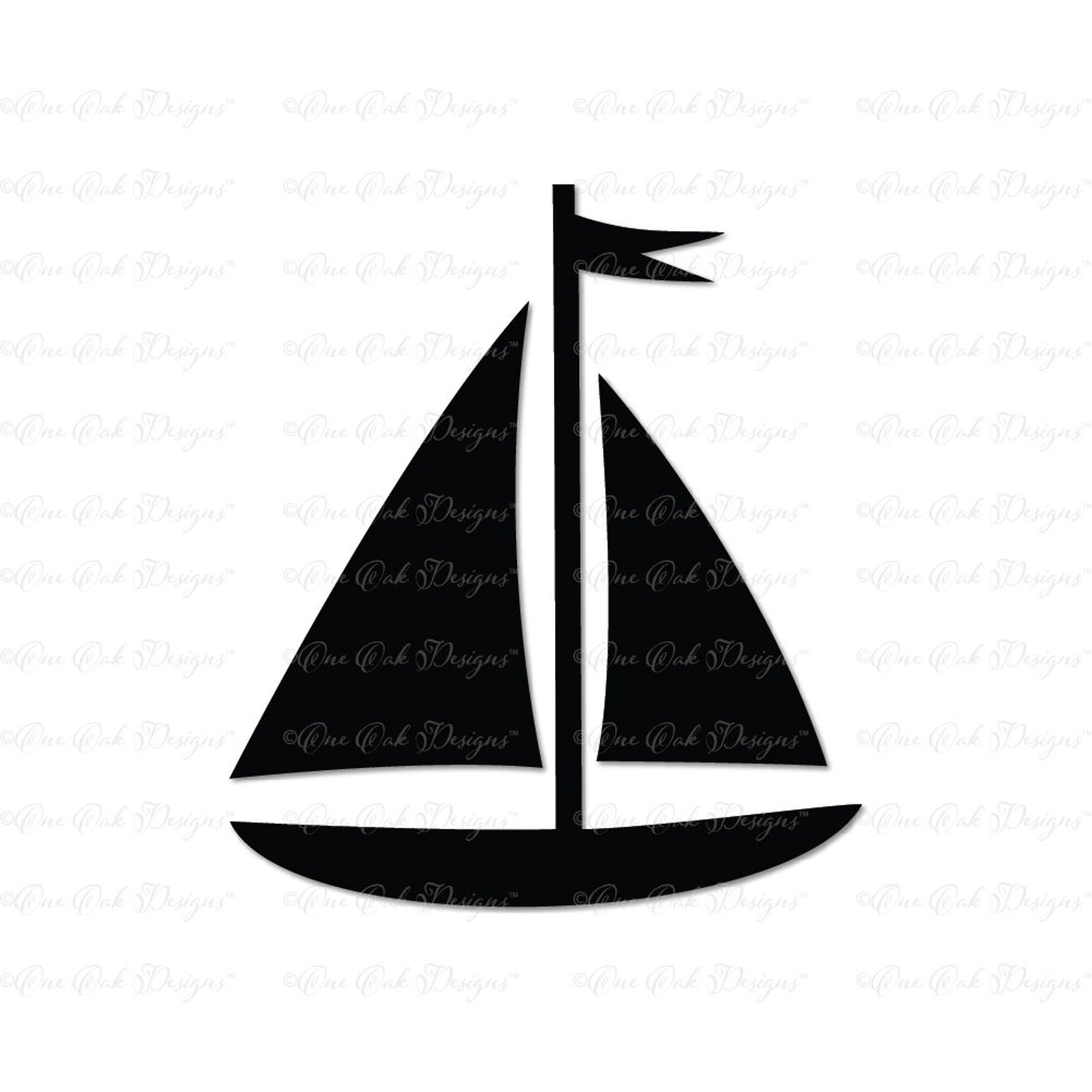 Segelboot SVG DXF PNG für Cameo, Cricut & anderen elektronischen Formen ...