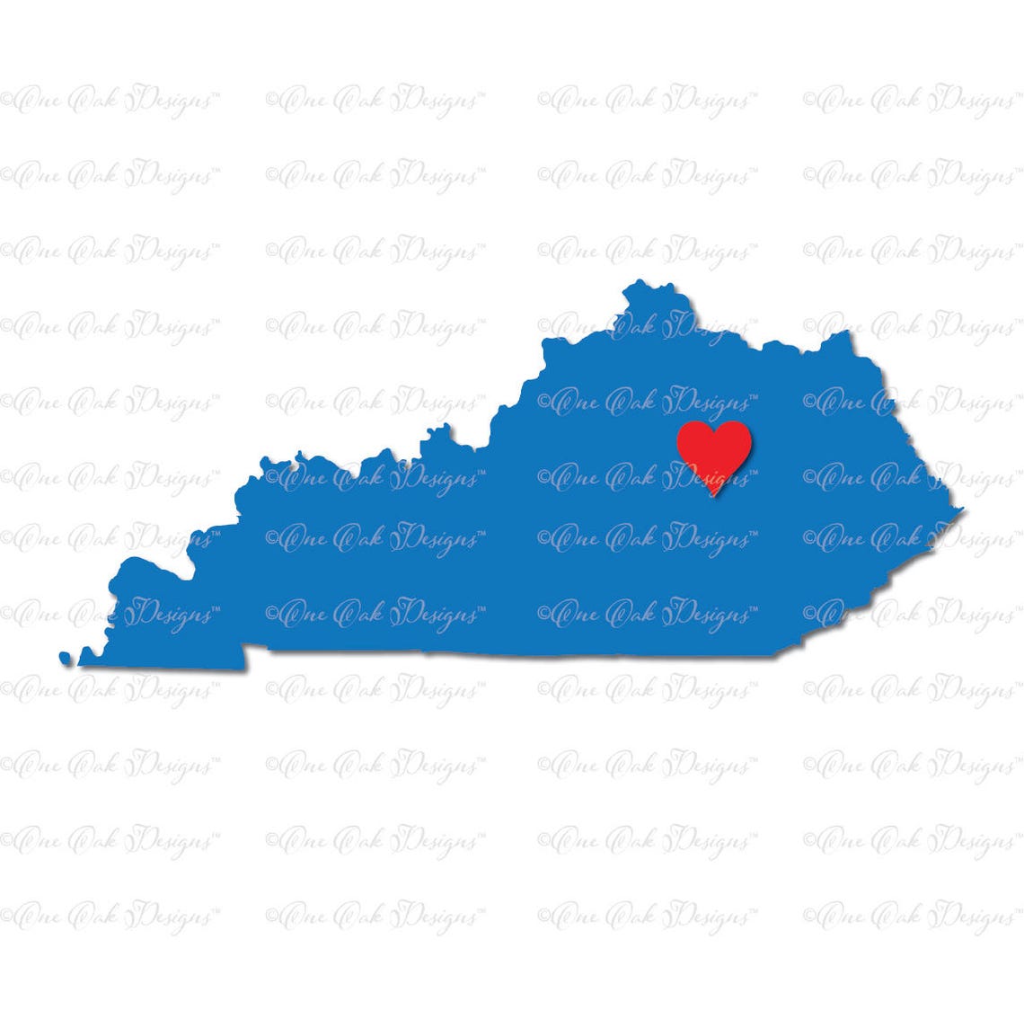 Kentucky Heart SVG File PDF / Dxf / Jpg / Png for Cameo | Etsy
